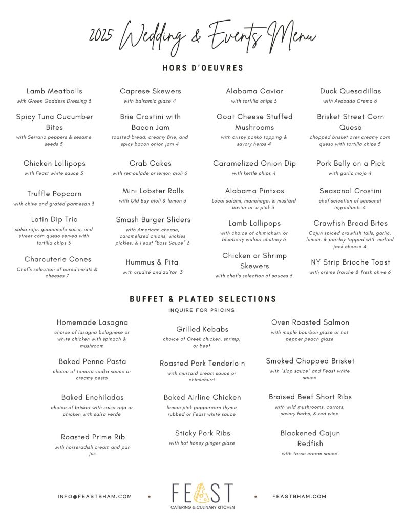 Weddings and Special Events - Feast Birmingham